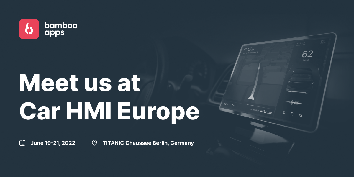 Meet Bamboo Apps at Car HMI Europe
