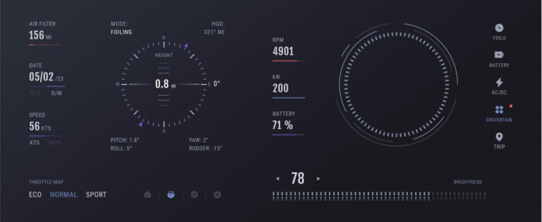 Creating a UI for digital marine gauges